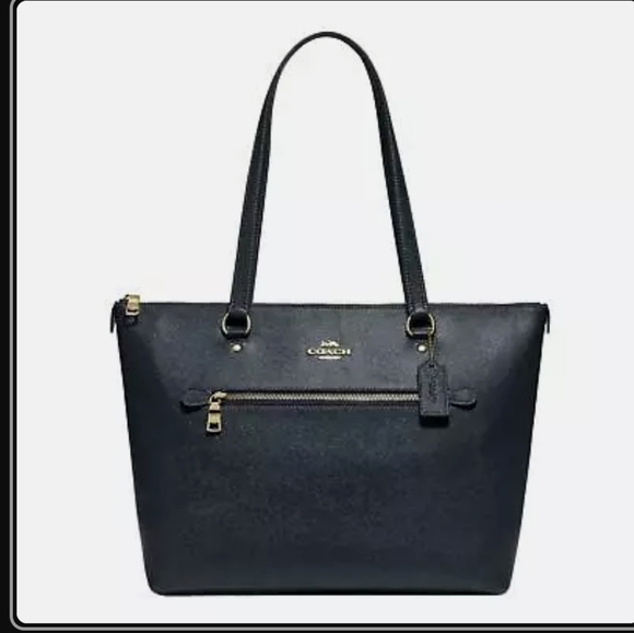 Coach | Bags | Coach 7968 Crossgrain Leather Midnight Blue Gallery Tote ...